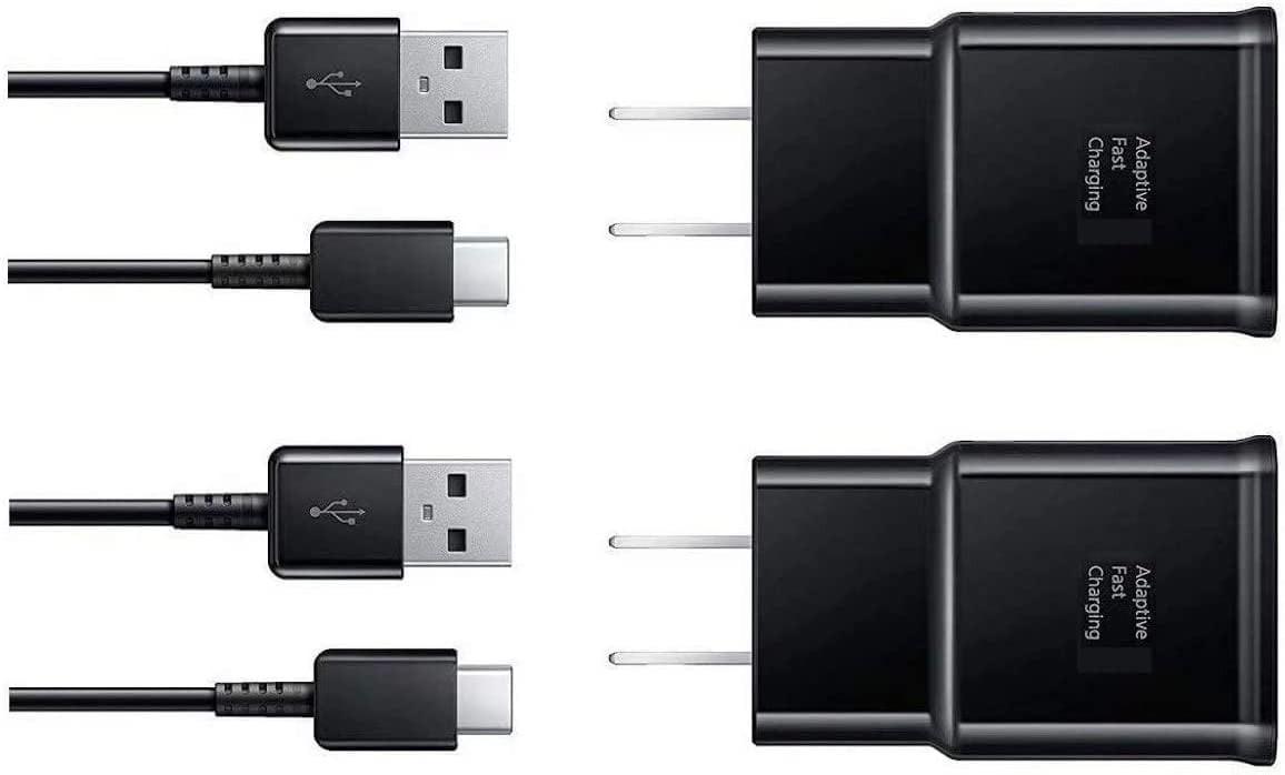 Adaptive Fast Charging Wall Charger Kit Set with USB C Cable 5ft for ...