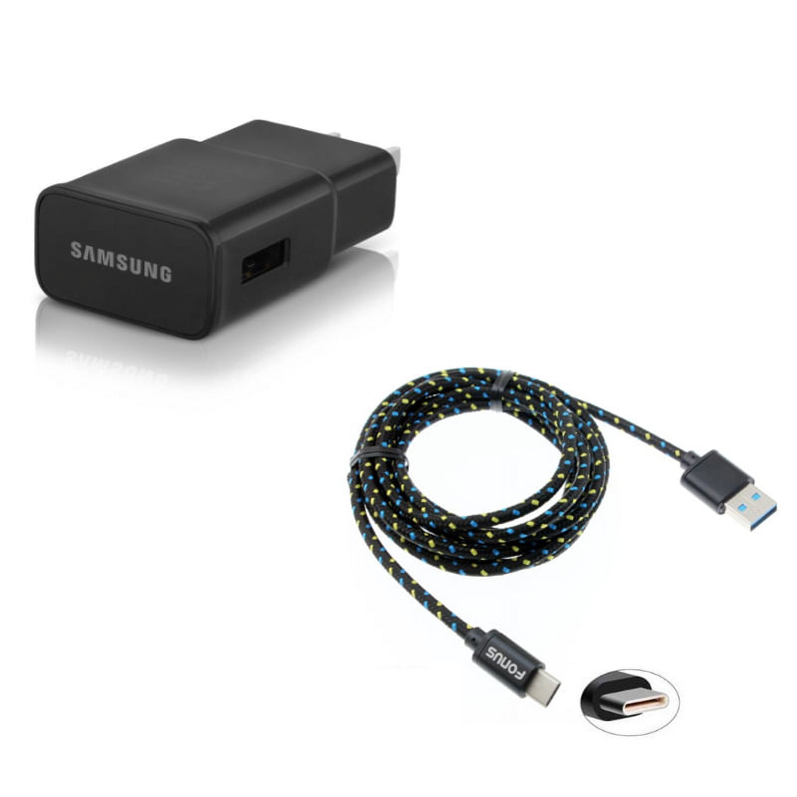Adaptive Fast OEM Home Charger w Type-C 6ft USB Cable for Samsung ...