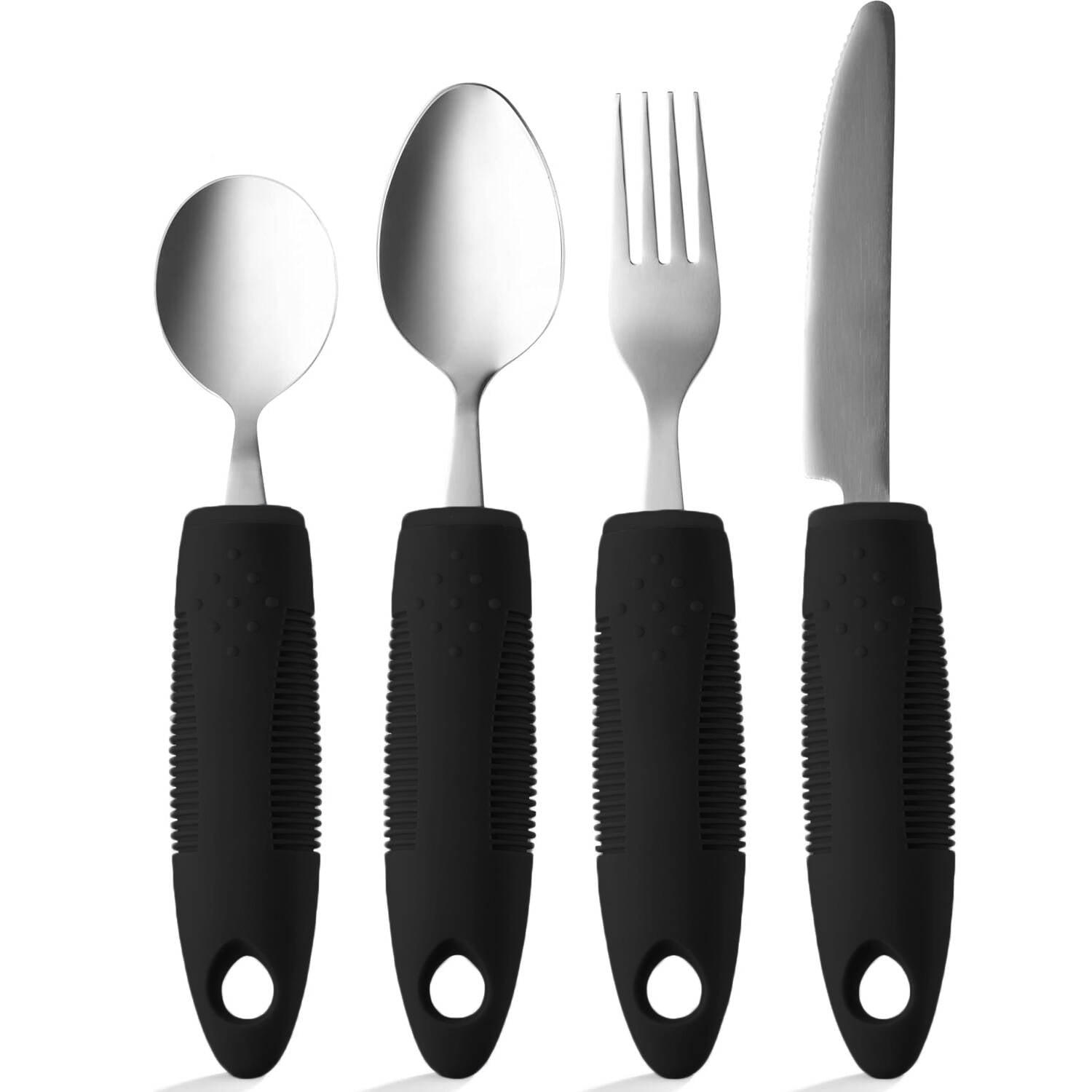 Adaptive Kitchen Utensil Set - Arthritis Aid Silverware for The Elderly ...