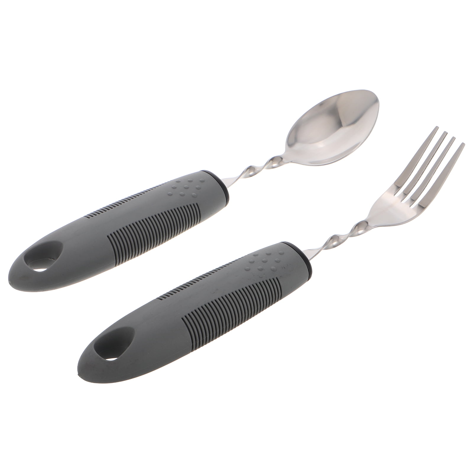 Adaptive Stainless Steel Weighted Fork Spoon Set with Antitremor Design ...