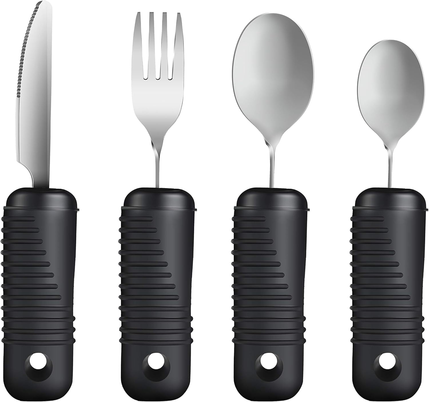 Adaptive Utensils,Easy Grip Silverware,Built Up Bendable Fork,Teaspoon ...