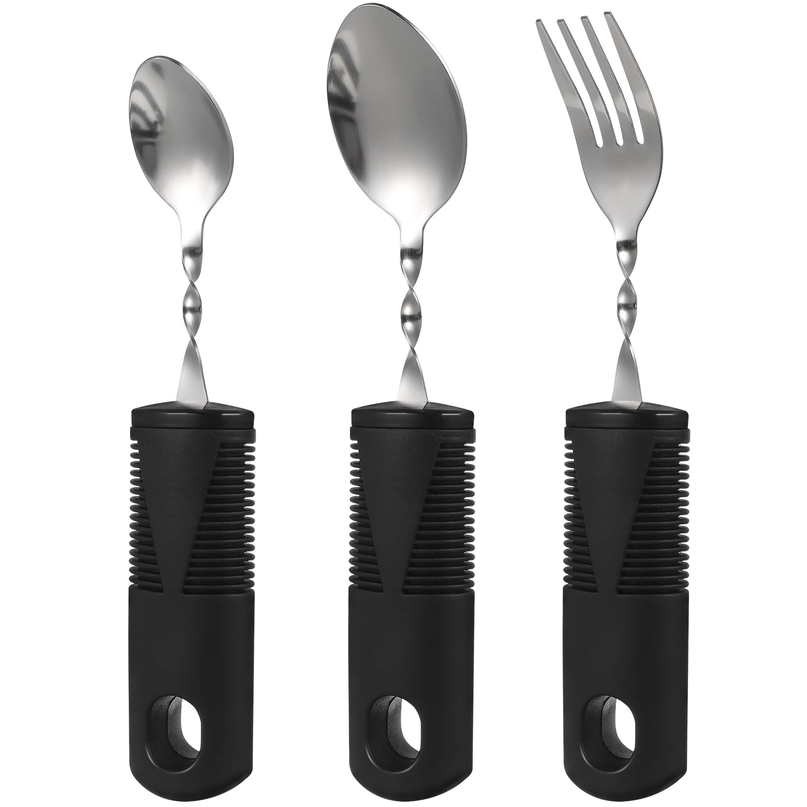 FRCOLOR Disabled People Adaptive Utensils Set Silver 1 Set - Walmart.com