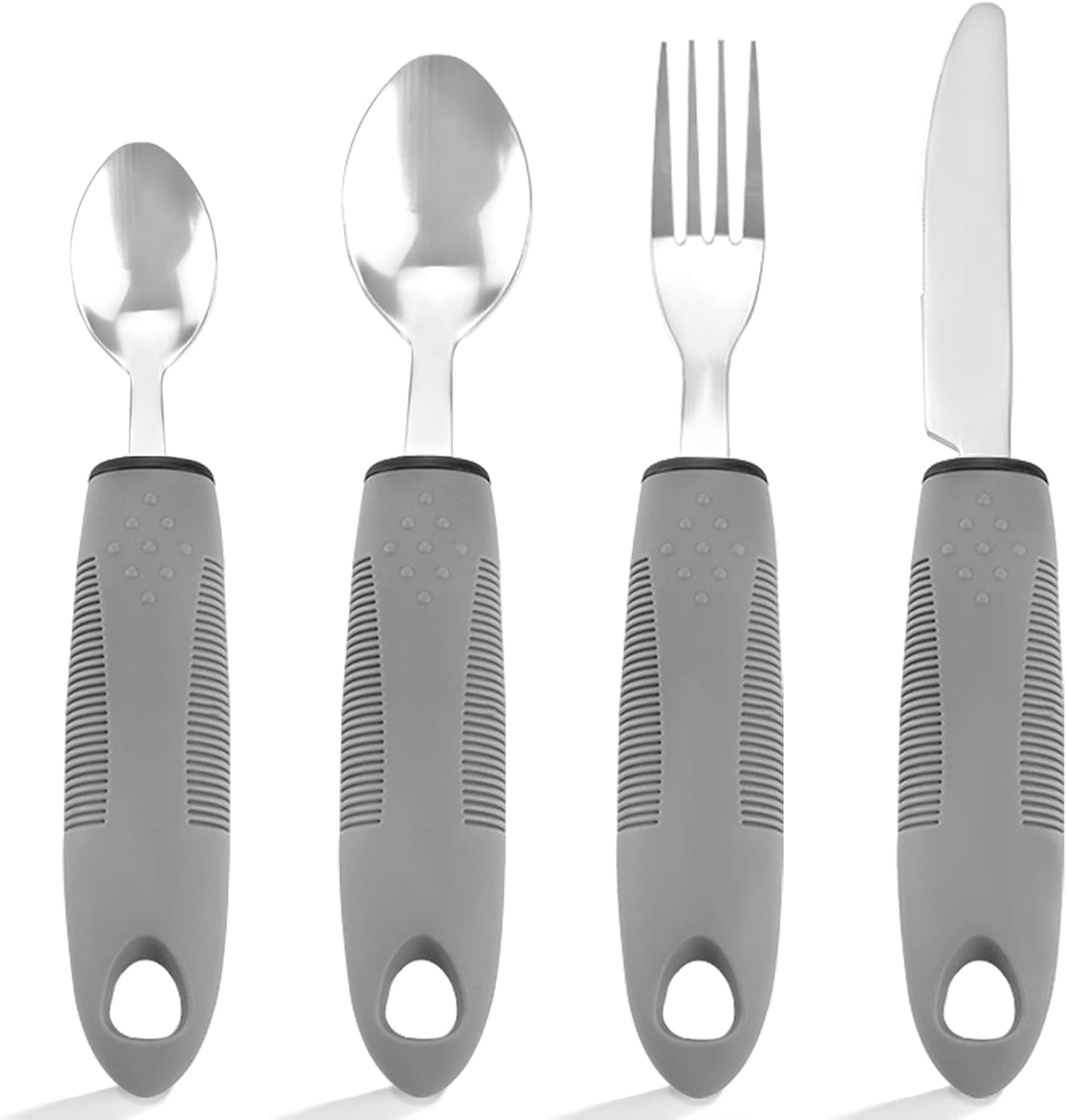 Adaptive Utensils Set for Elderly & Arthritis - 4Pcs Lightweight ...