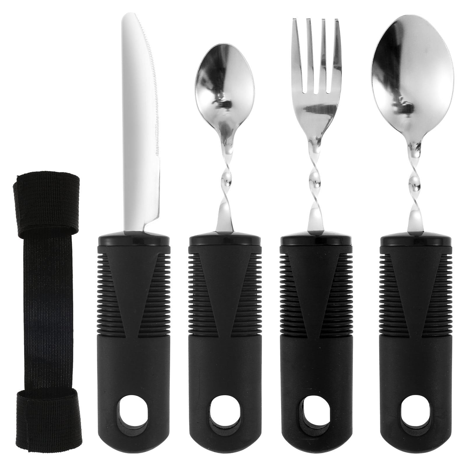 Adaptive Utensils with Strap Angle Adjustable Weighted Utensils ...