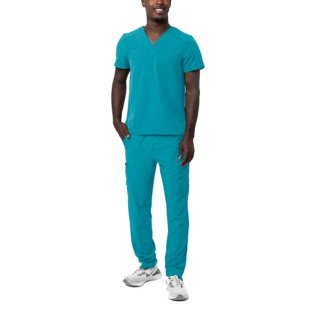 Adar Addition Go-Basic Scrub Set For Men - Classic V-Neck Scrub Top ...