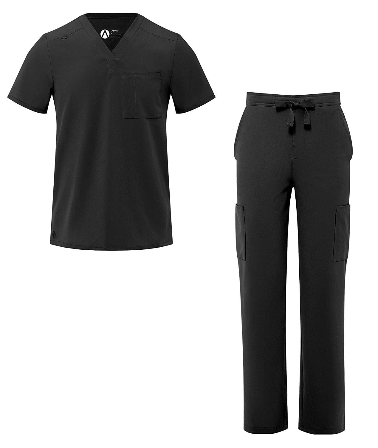Adar Addition Go-Basic Scrub Set For Men - Classic V-Neck Scrub Top ...