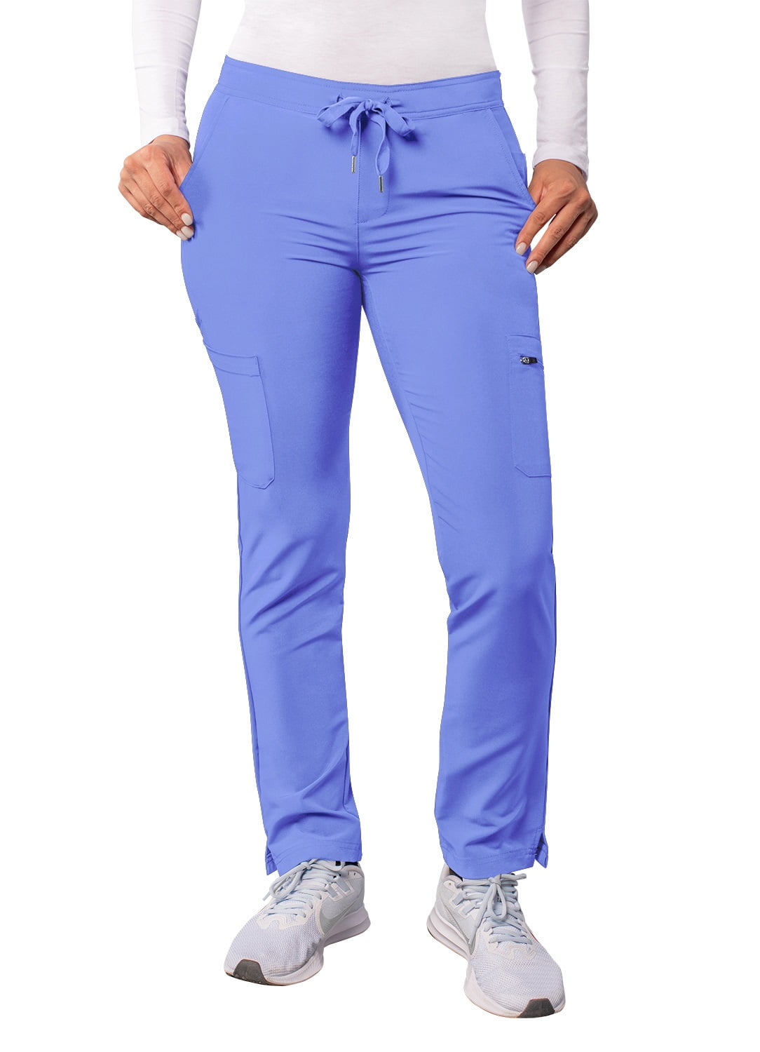 Adar Addition Scrubs For Women - Skinny Leg Cargo Drawstring Scrub ...