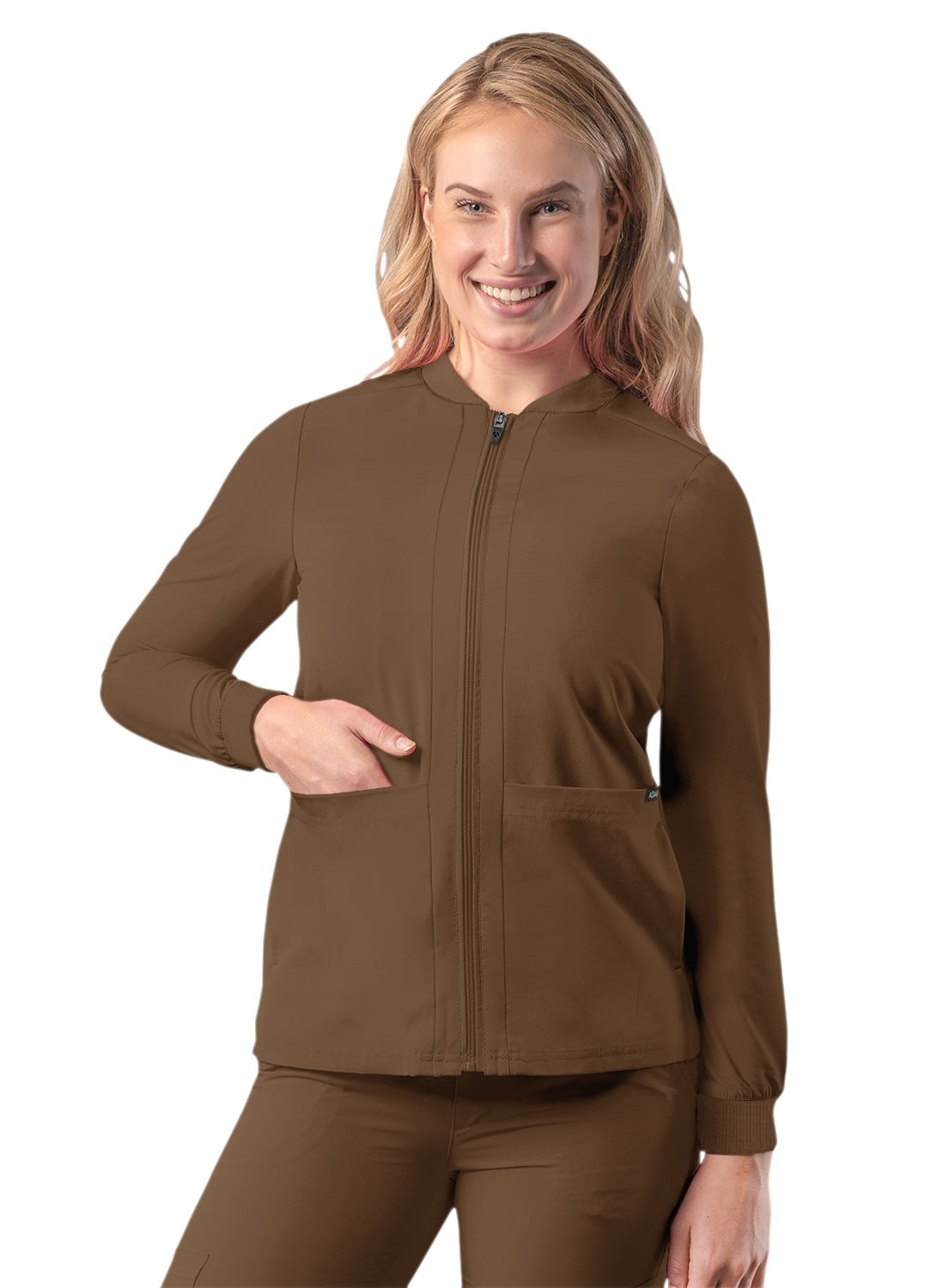 Adar Addition Scrubs For Women - Zippered Bomber Scrub Jacket - Walmart.com