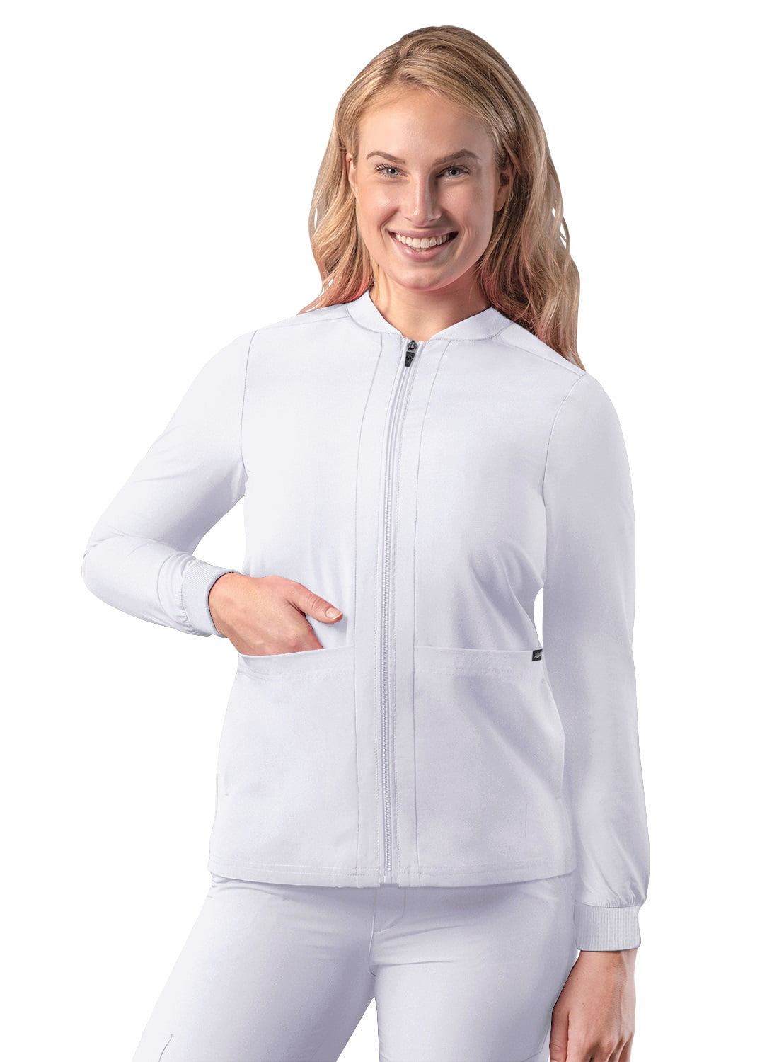 Adar Addition Scrubs For Women - Zippered Bomber Scrub Jacket - Walmart.com