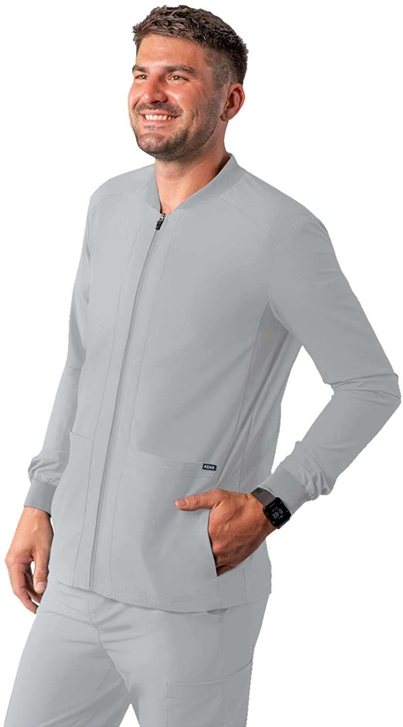 Adar Addition Scrubs for Men - Zippered Bomber Scrub Jacket - A6206 ...