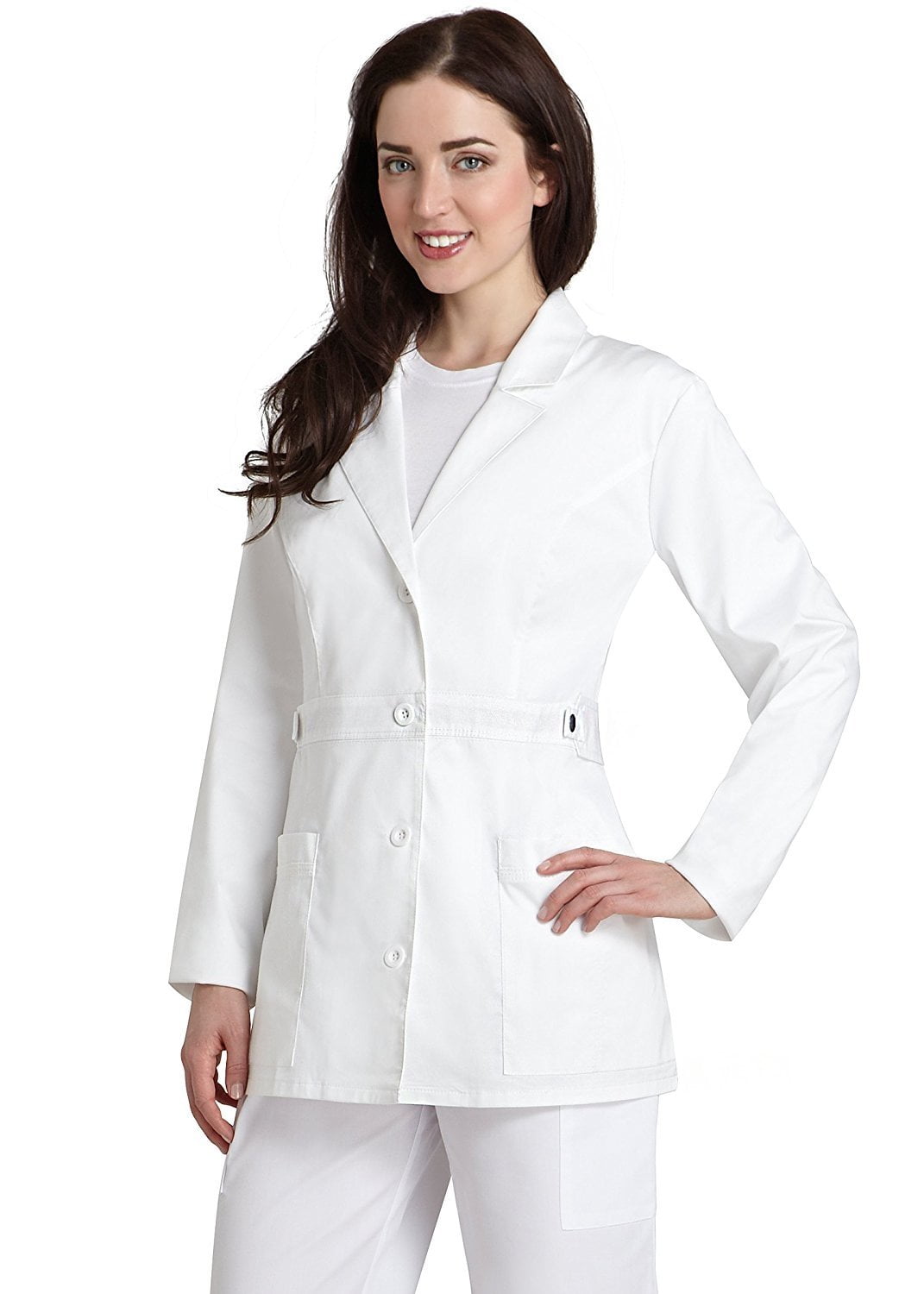Adar Pop-Stretch Junior Fit Women's 28" Tab-Waist Lab Coat - Walmart.com