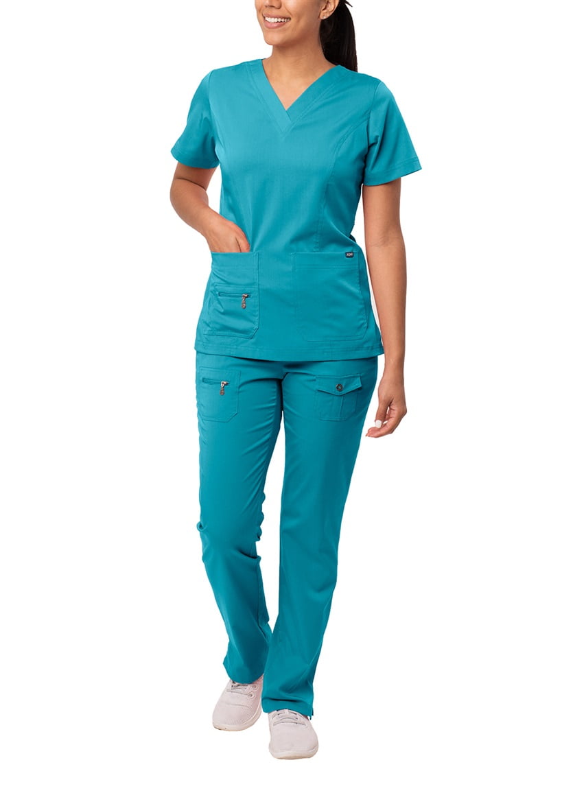 Adar Pro Breakthrough Plus Scrub Set For Women - Enhanced V-Neck Top ...