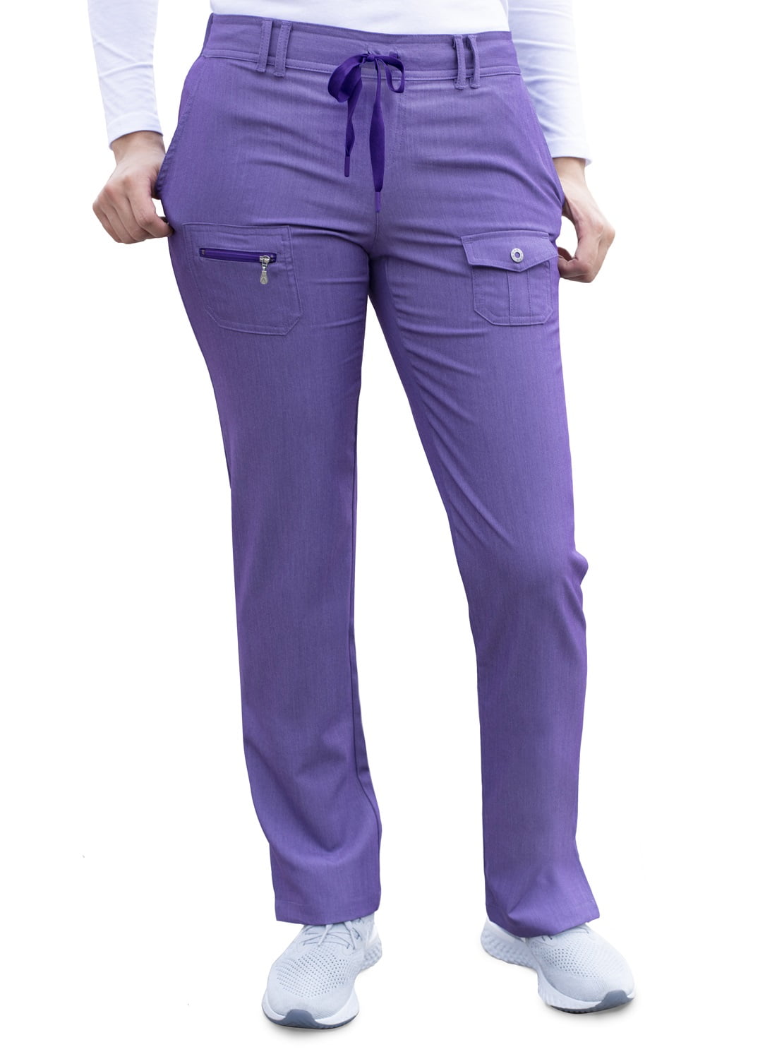 Adar Pro Heather Scrubs For Women - Slim Fit Tapered Scrub Pants ...