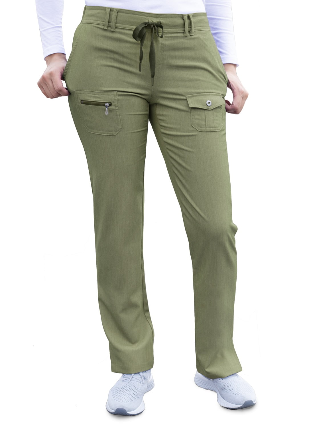 Adar Pro Heather Scrubs For Women - Slim Fit Tapered Scrub Pants ...