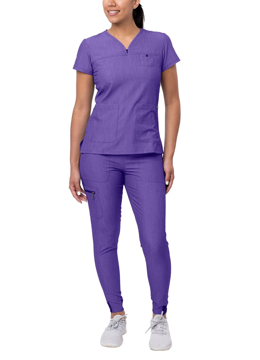 Adar Pro Movement Booster Scrub Set For Women - Sweetheart V-Neck Scrub ...