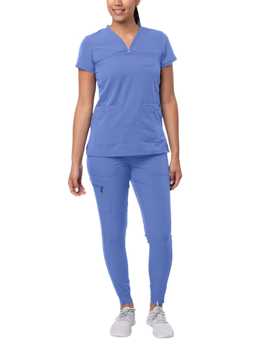 Adar Pro Movement Booster Scrub Set For Women - Sweetheart V-Neck Scrub ...