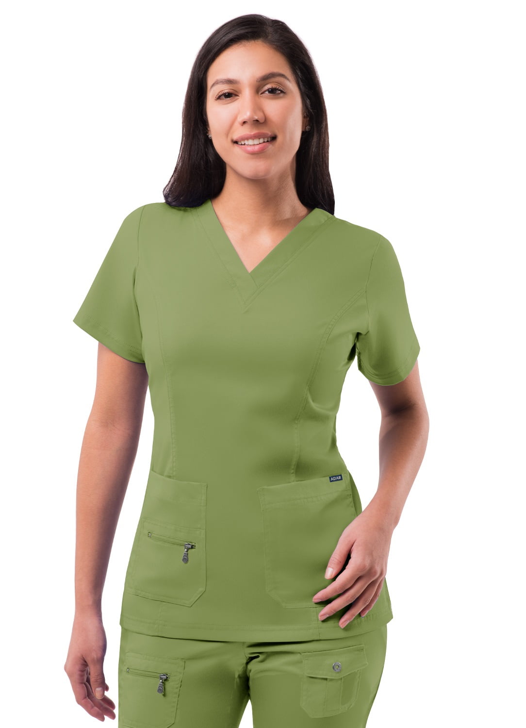 Adar Pro Scrubs For Women - Elevated V-Neck Scrub Top - P4212 - Spring ...