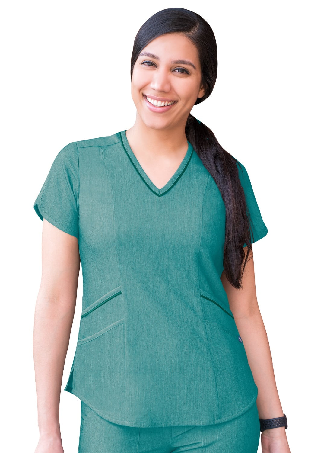 Adar Pro Scrubs For Women - Modern V-Neck Scrub Top - Walmart.com