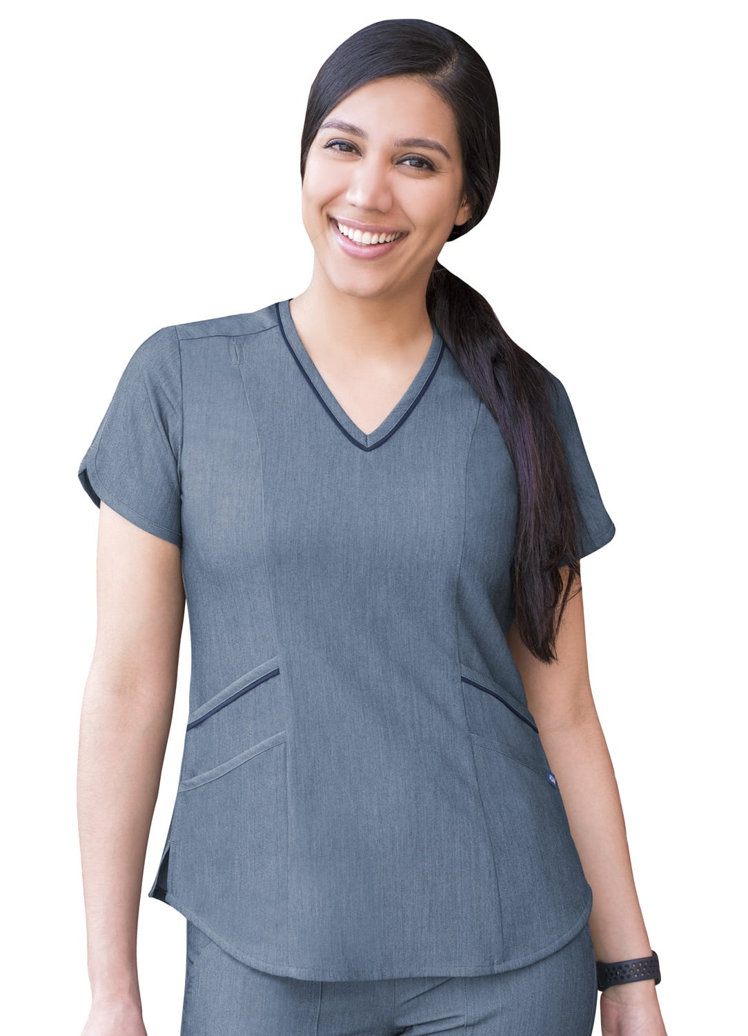 Adar Pro Scrubs For Women - Modern V-Neck Scrub Top - Walmart.com