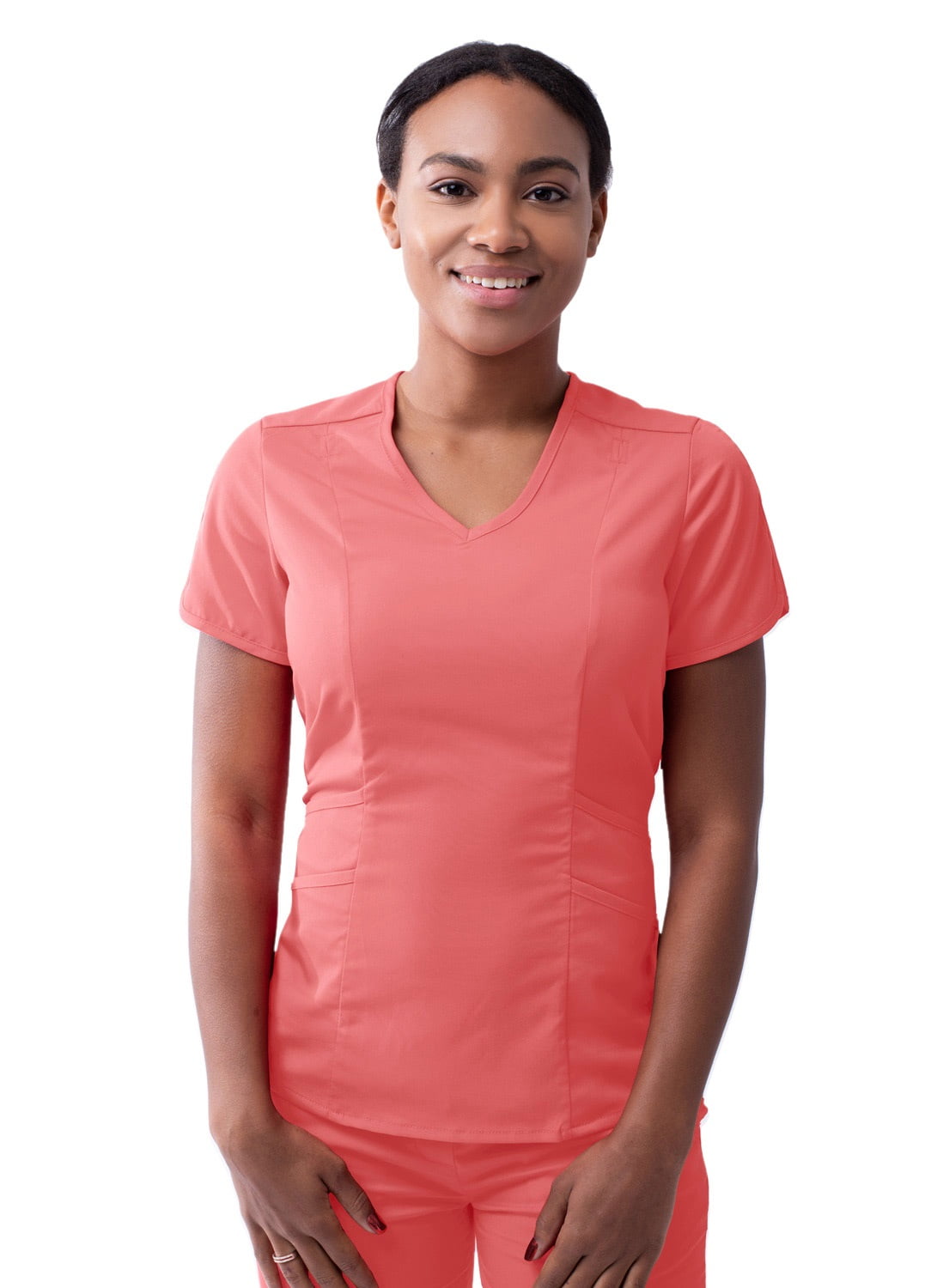 Adar Pro Scrubs For Women - Modern V-Neck Scrub Top - Walmart.com