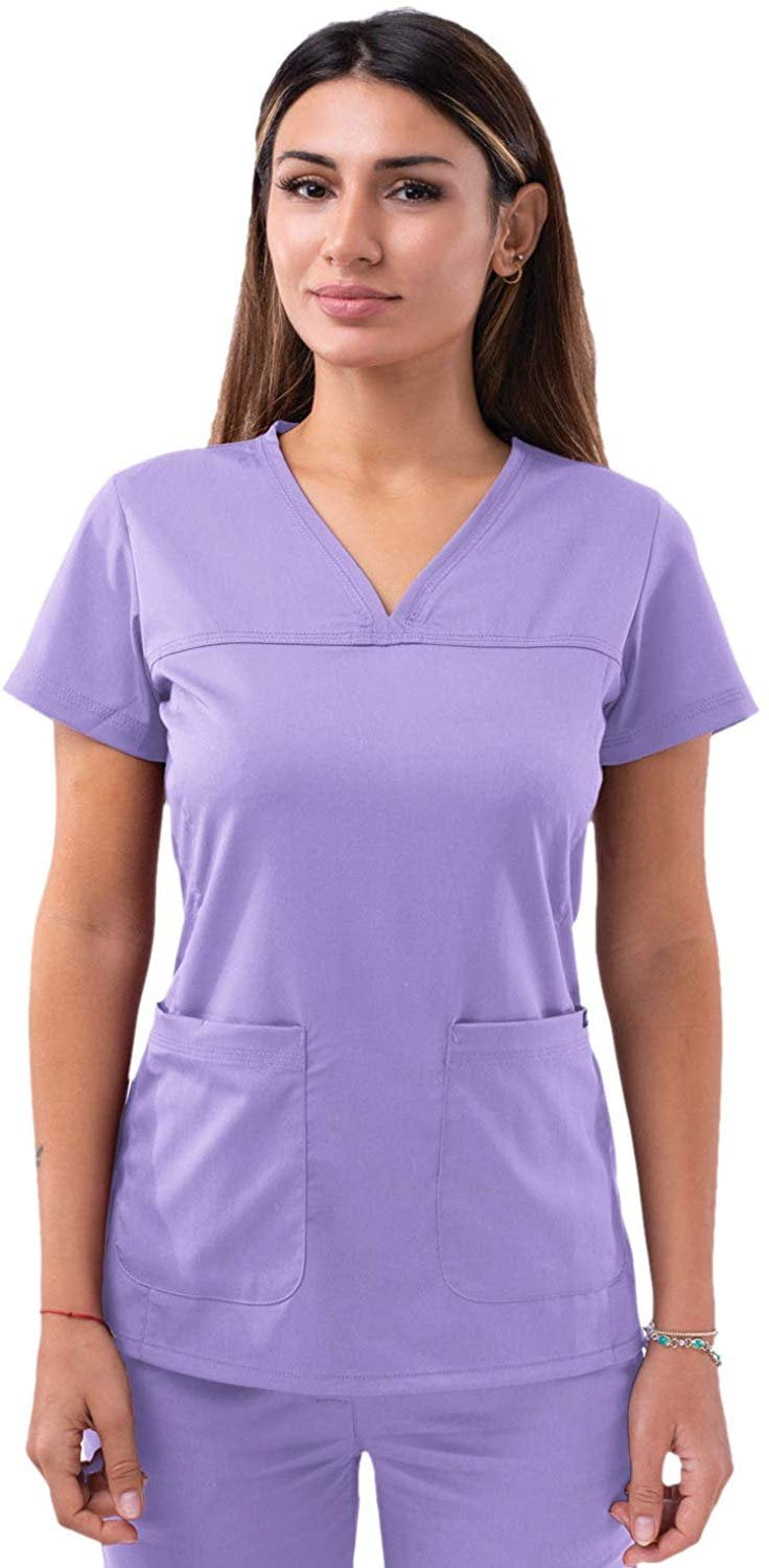 Adar Pro Scrubs For Women - Sweetheart V-Neck Scrub Top - Walmart.com