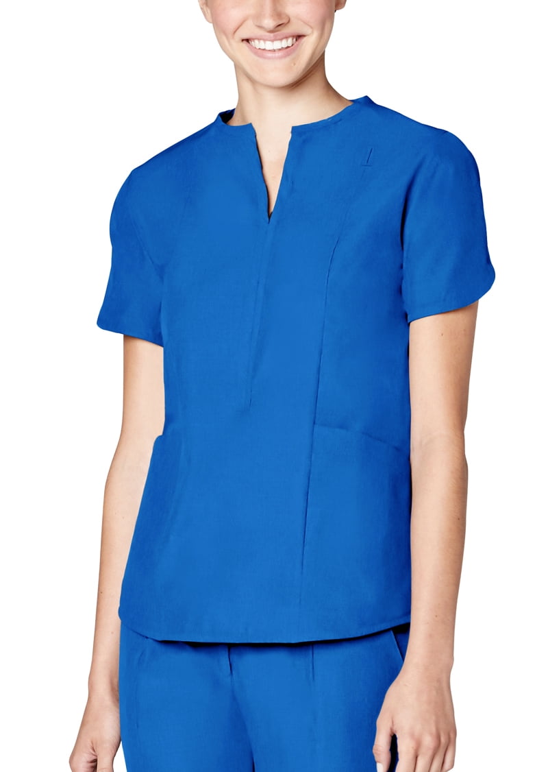 Adar Pro Scrubs For Women - Tailored Notch Neck Scrub Top - Walmart.com