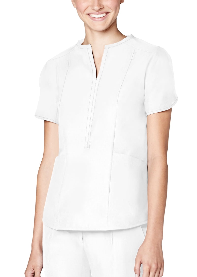 Adar Pro Scrubs For Women - Tailored Notch Neck Scrub Top - Walmart.com