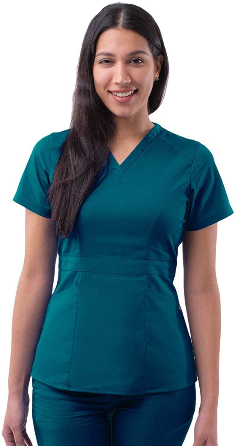 Adar Pro Scrubs For Women - Tailored Peplum Scrub Top - Walmart.com