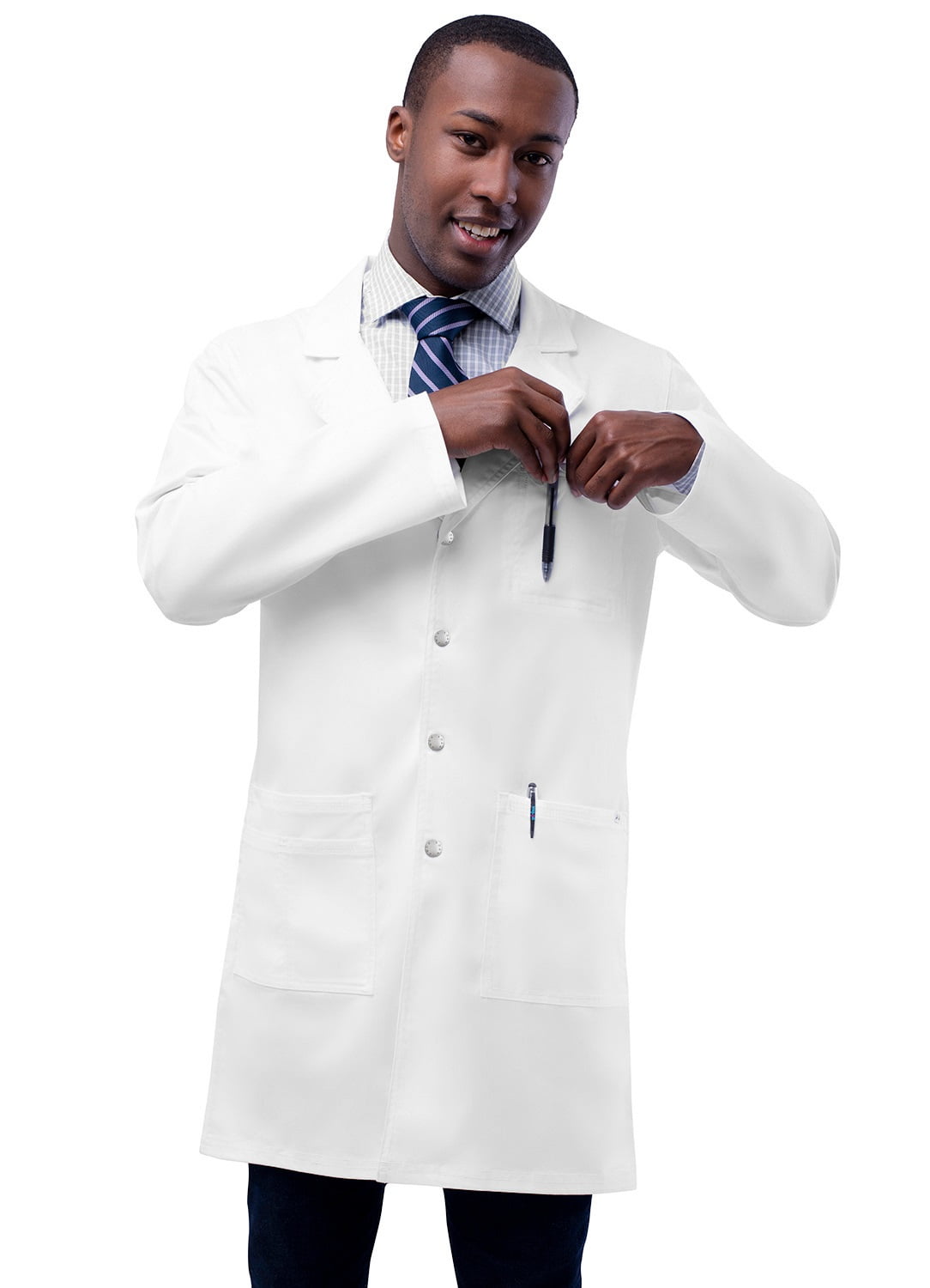 Adar Universal Stretch Unisex Lab Coat - 36" Snap Front Lab Coat ...