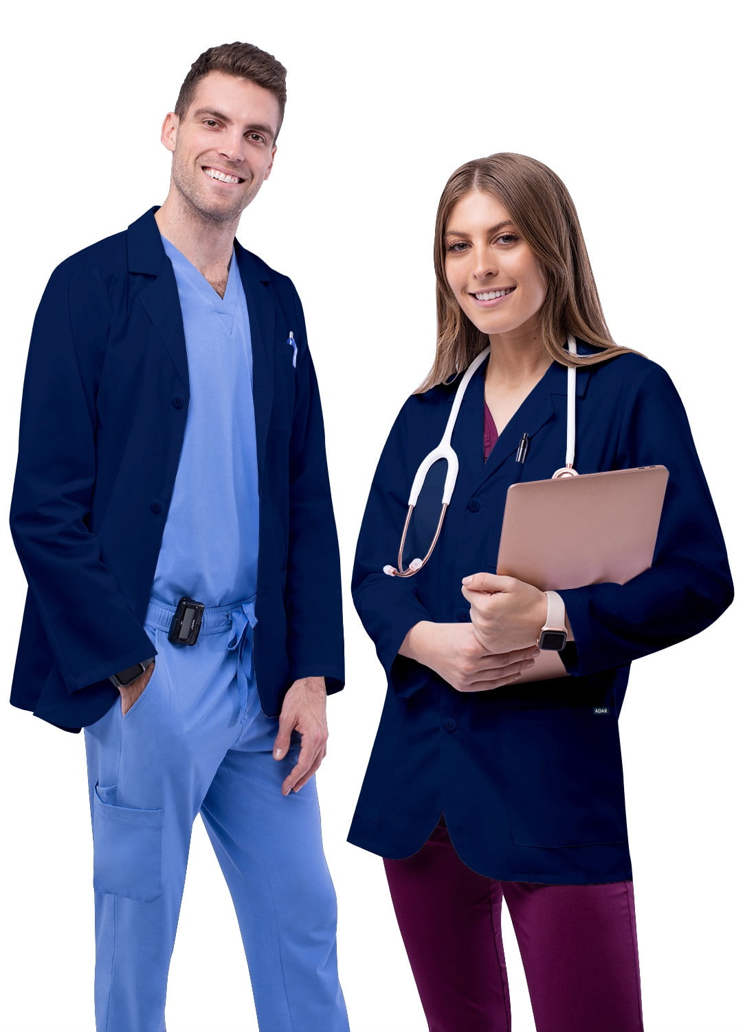 Adar Universal Unisex Lab Coats - Classic 31" Consultation Lab Coat ...