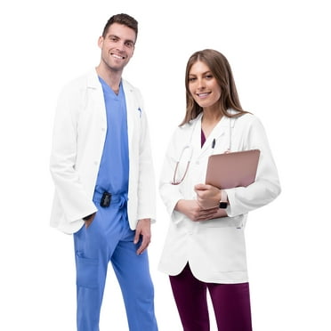 Scrubstar Unisex Core Essentials 40" Antimicrobial Lab Coat - Walmart.com