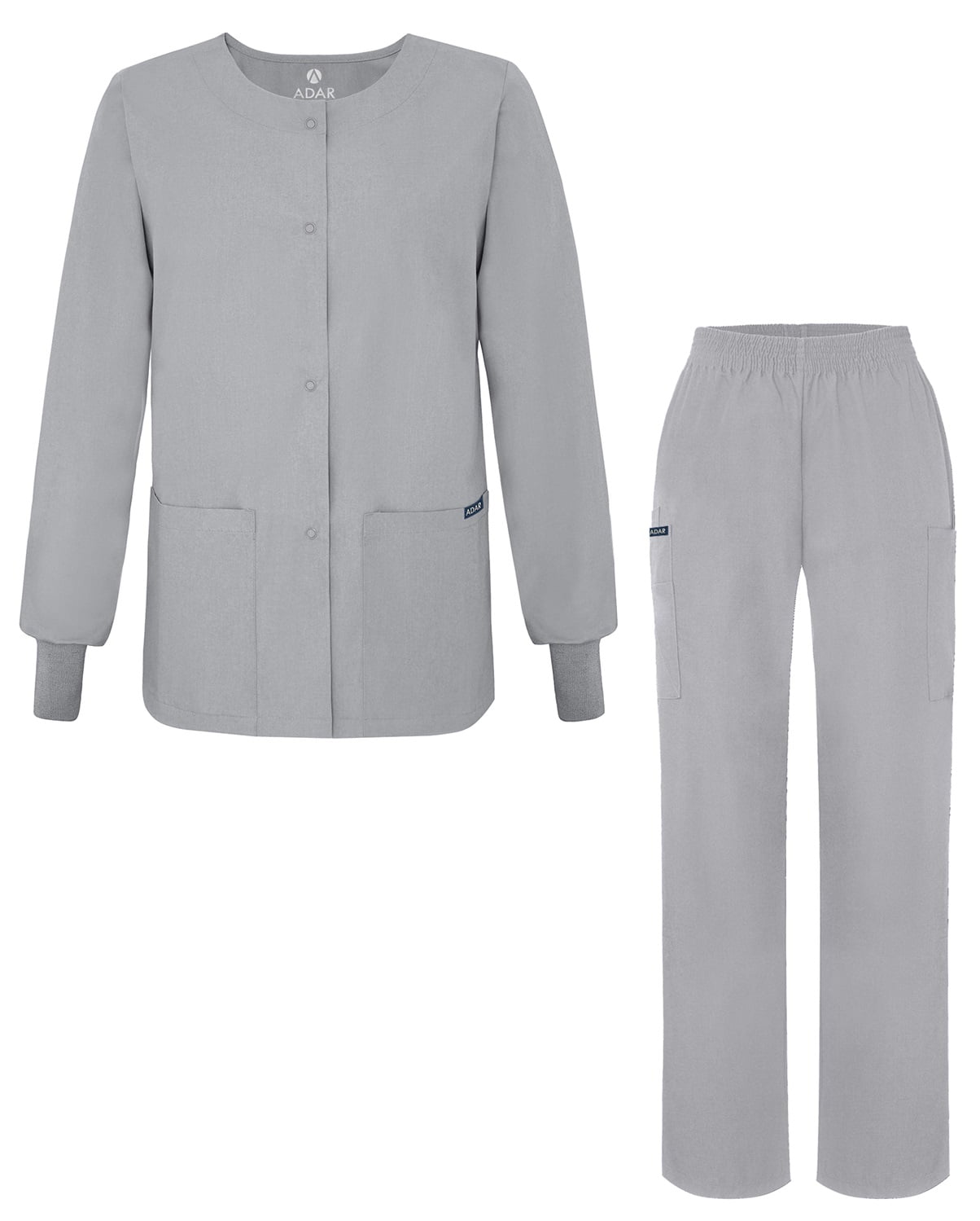 Adar Universal Women's Scrub Set - Warm-Up Scrub Jacket and Elastic ...