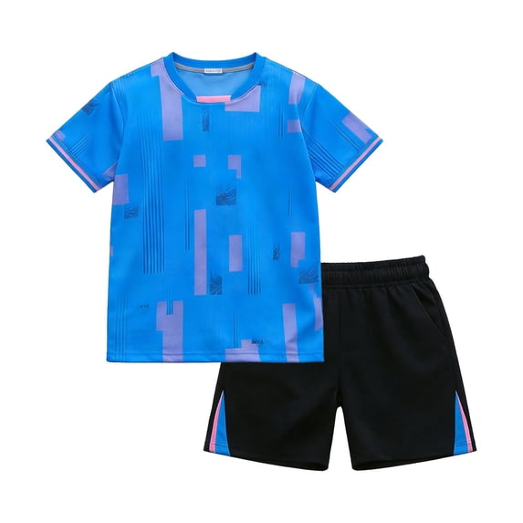 Adarl Boys Athletic Shorts Set 2 Piece Quick Dry Short Sleeve T-Shirt ...