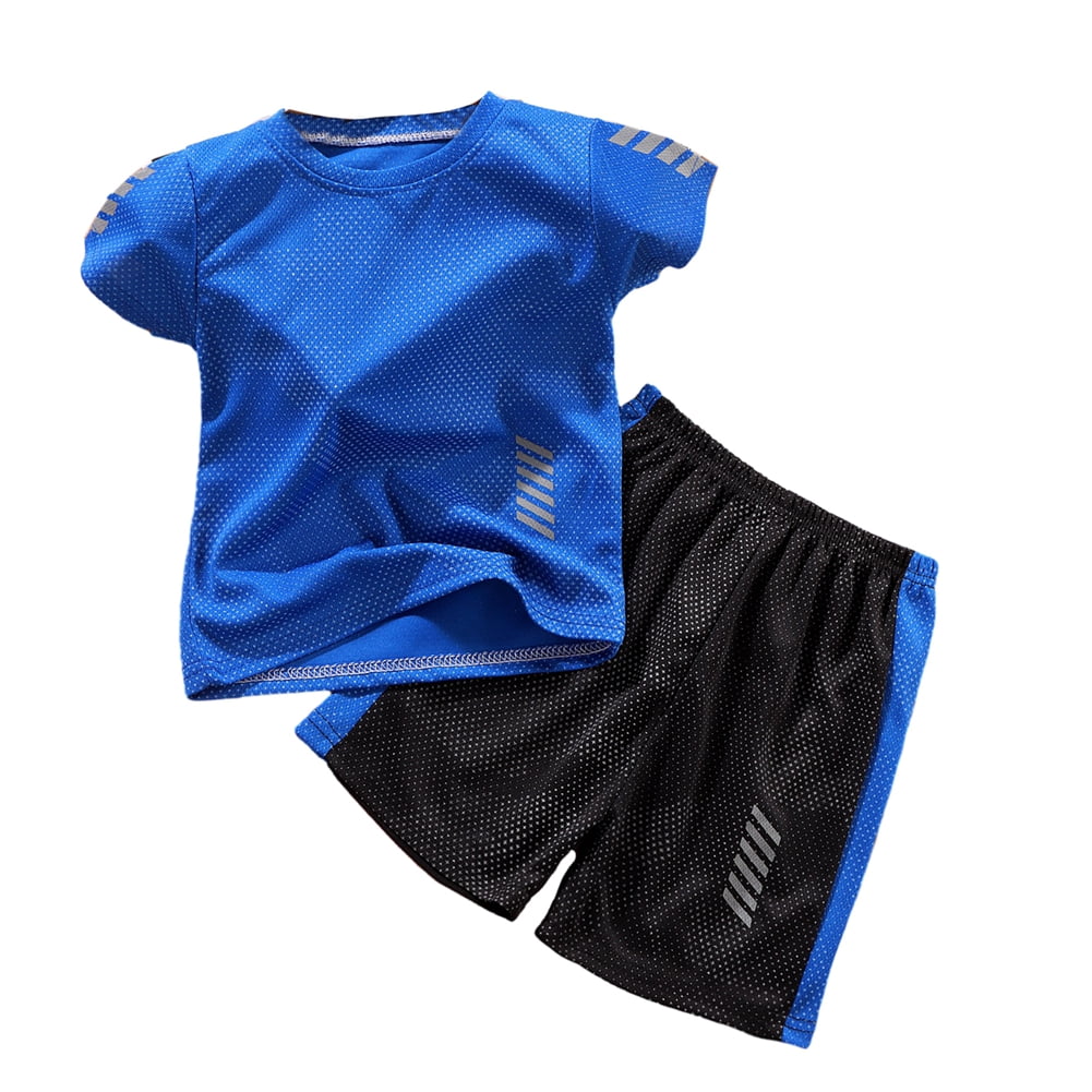 Adarl Girls Boys Athletic Shorts Set 2 Piece Summer Clothes Outfit ...