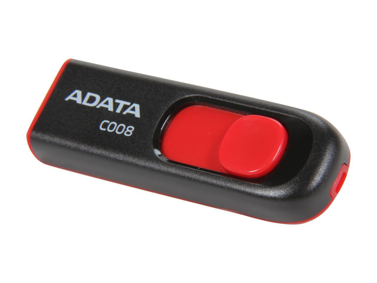 Adata 16GB Classic C008 USB 2.0 Flash Drive - 16 GB - USB 2.0 - Red ...