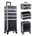 Adazzo 4 in 1 Rolling Makeup Case Cosmetic Train Case Trolley Roll ...