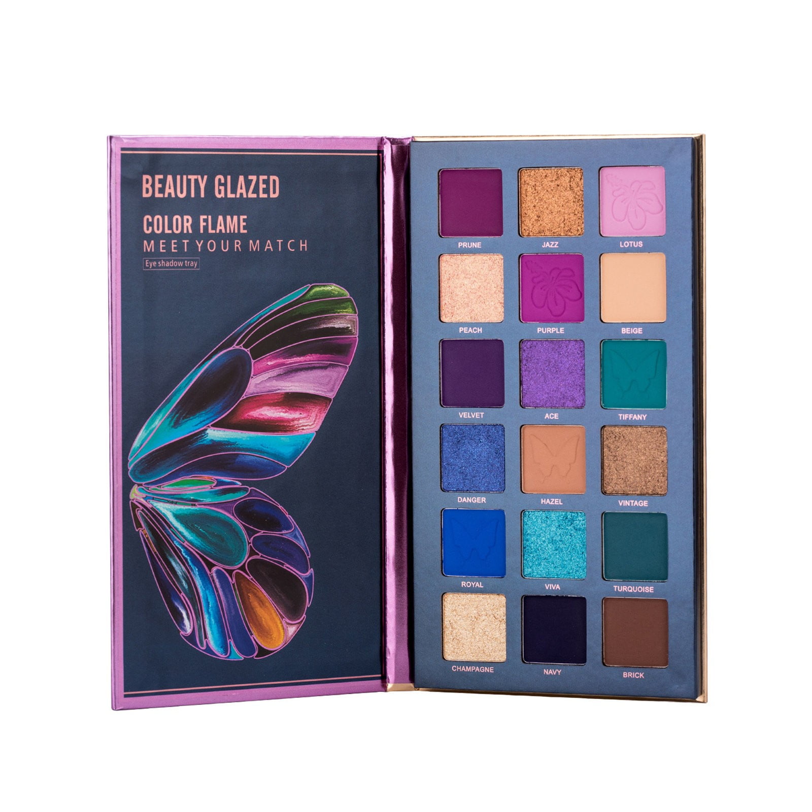 Adbnpza Eye Makeup Butterfly Palettes Color Mattes Glitter Eyeshadow ...