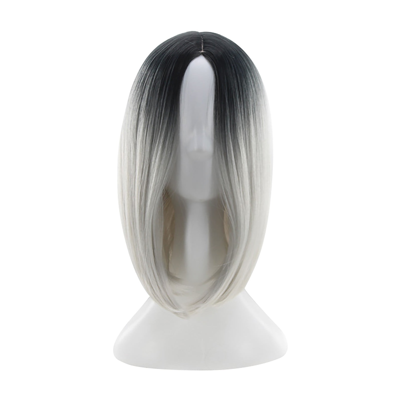 Adbnpza Half Wigs for Gray Women Human Hair Wig Bundles Party Wig ...