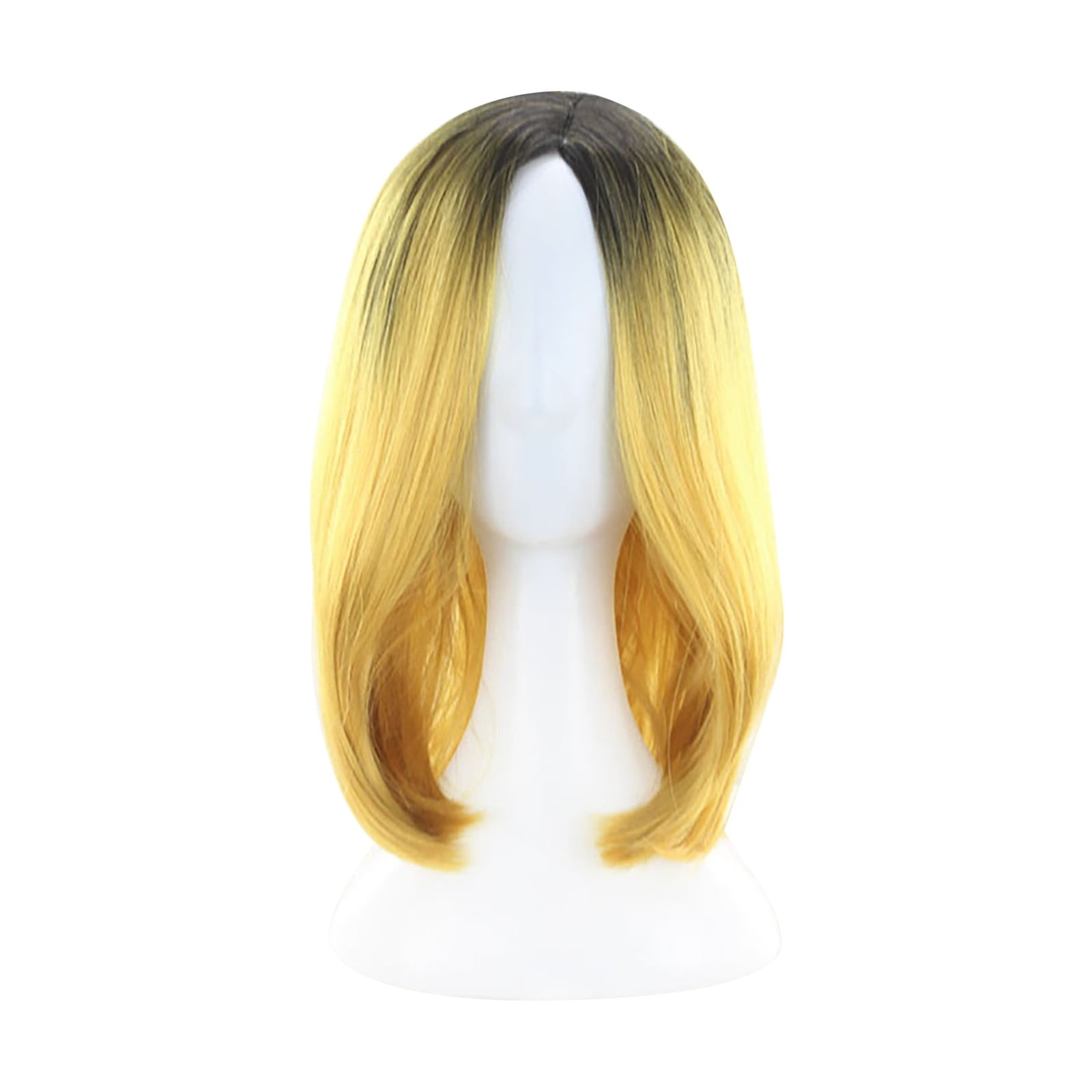 Adbnpza Half Wigs for Yellow Women Human Hair Wig Bundles Party Wig ...