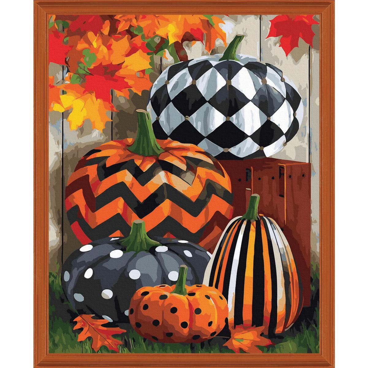 Adbrain Gemoetric Harvest Paint by Number Kit - Walmart.com