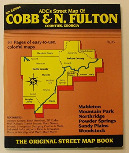 Pre-Owned Adc Street Map Book Cobb & North Fulton Counties, Georgia ...