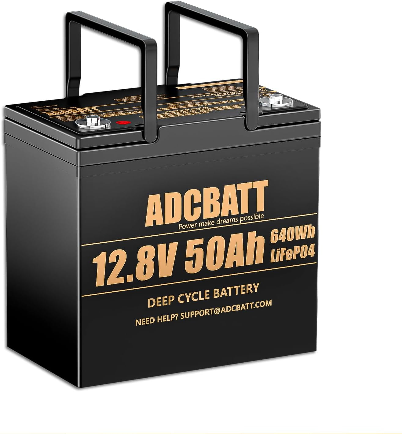 Adcbatt 12V 50Ah Lithium LiFePO4 Battery with Low Temp Cut-off for RV ...
