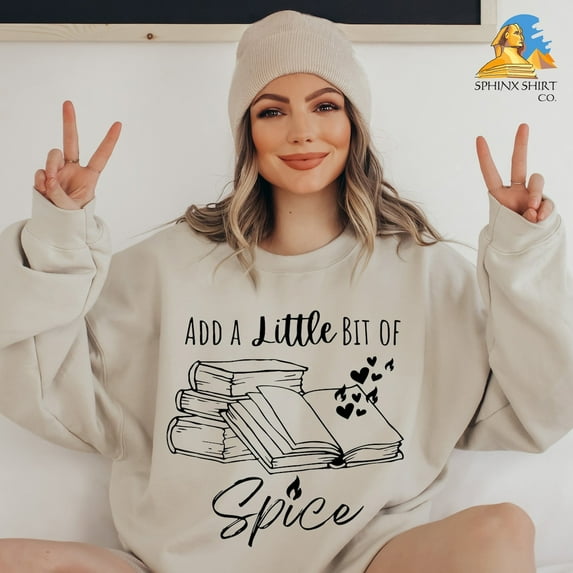 Add A Little Bit Of Spice Sweatshirt, Cook Book Sweater, Cooking ...