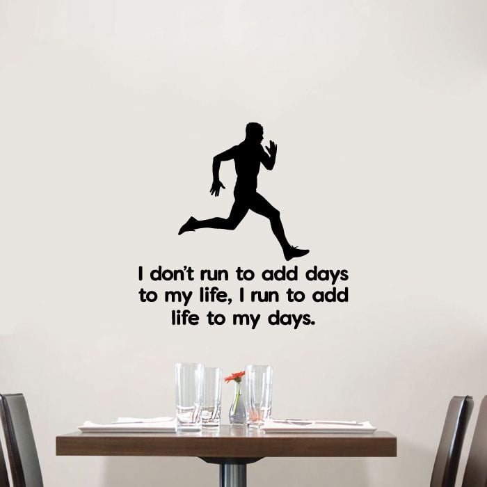 Add Days To My Life Quote Wall Sticker Room Vinyl Wall Art Decals Sport ...