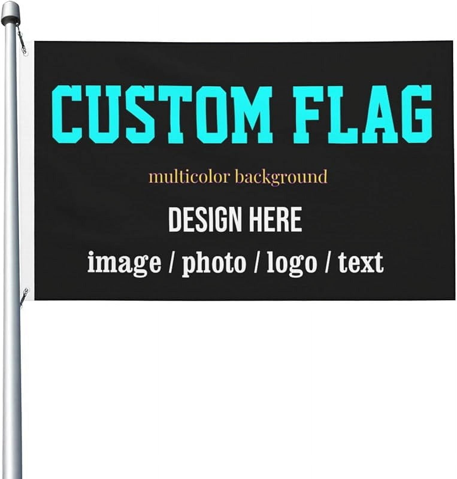 Add Your Own Design with Photo Logo on 3x5 FT Flag, Custom Double-sided ...