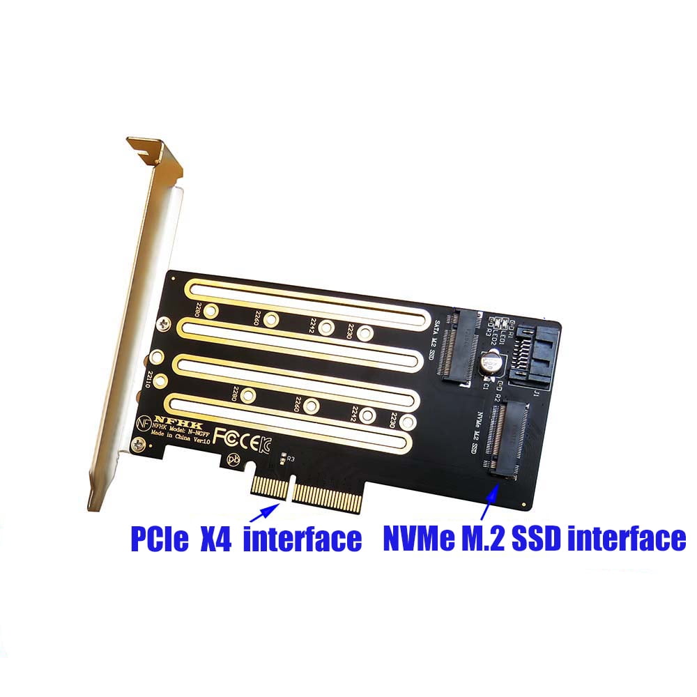Add On Cards NVMe M.2 SSD To PCIe 3.0 4.0 X1 X4 SATA M.2 SSD To SATA ...