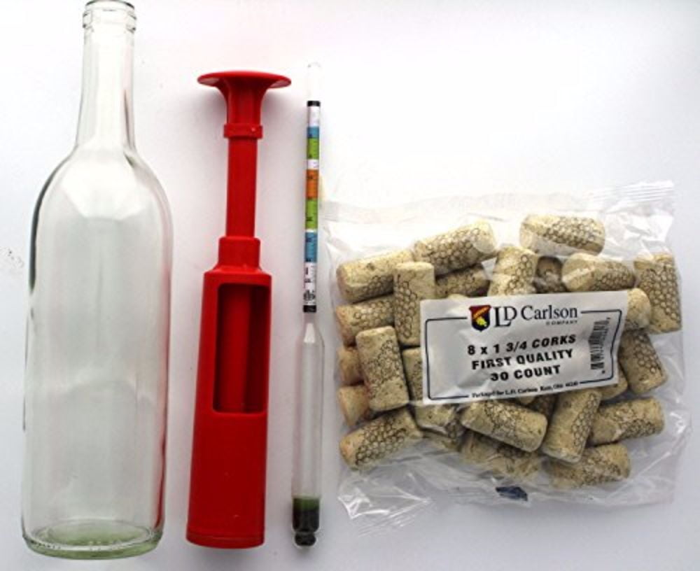 Walmart One Gallon Fruit Wine Making Add On Kit: Includes Bottles ...