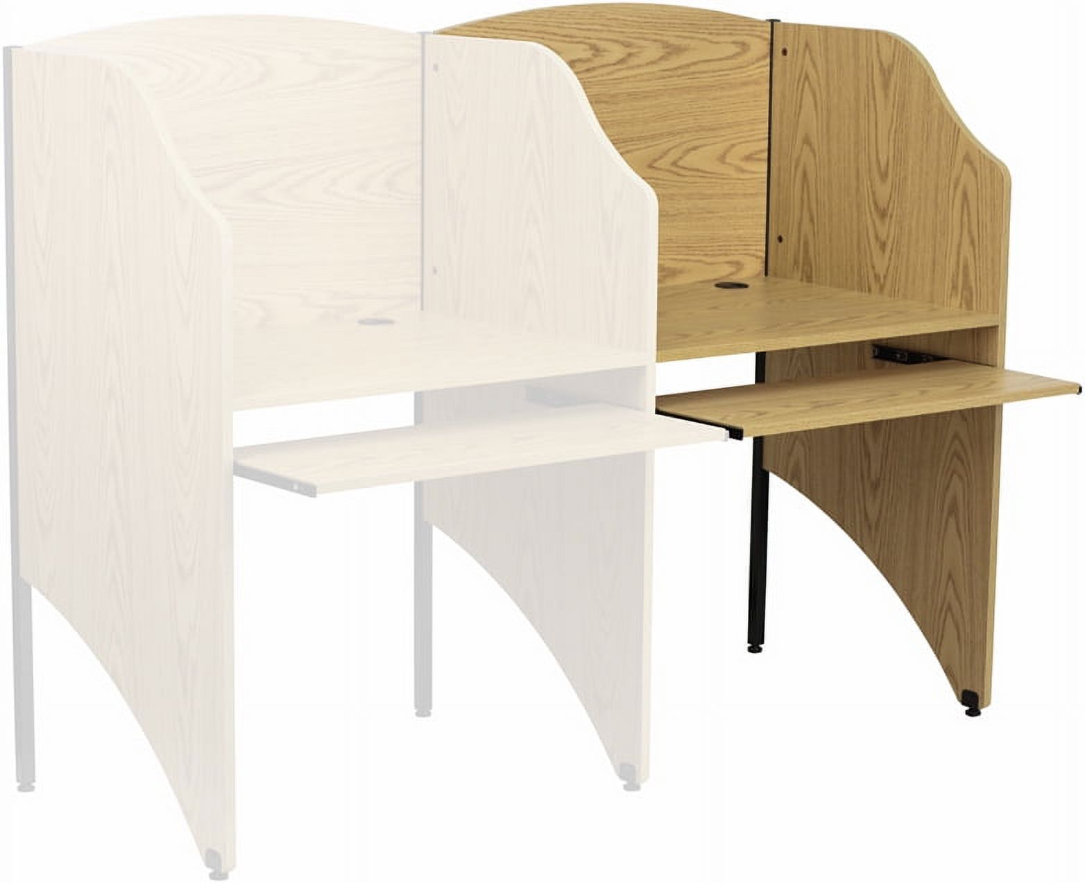 OFM Model 55102 24" x 48" Modular Study Carrel, Graphite with Black ...