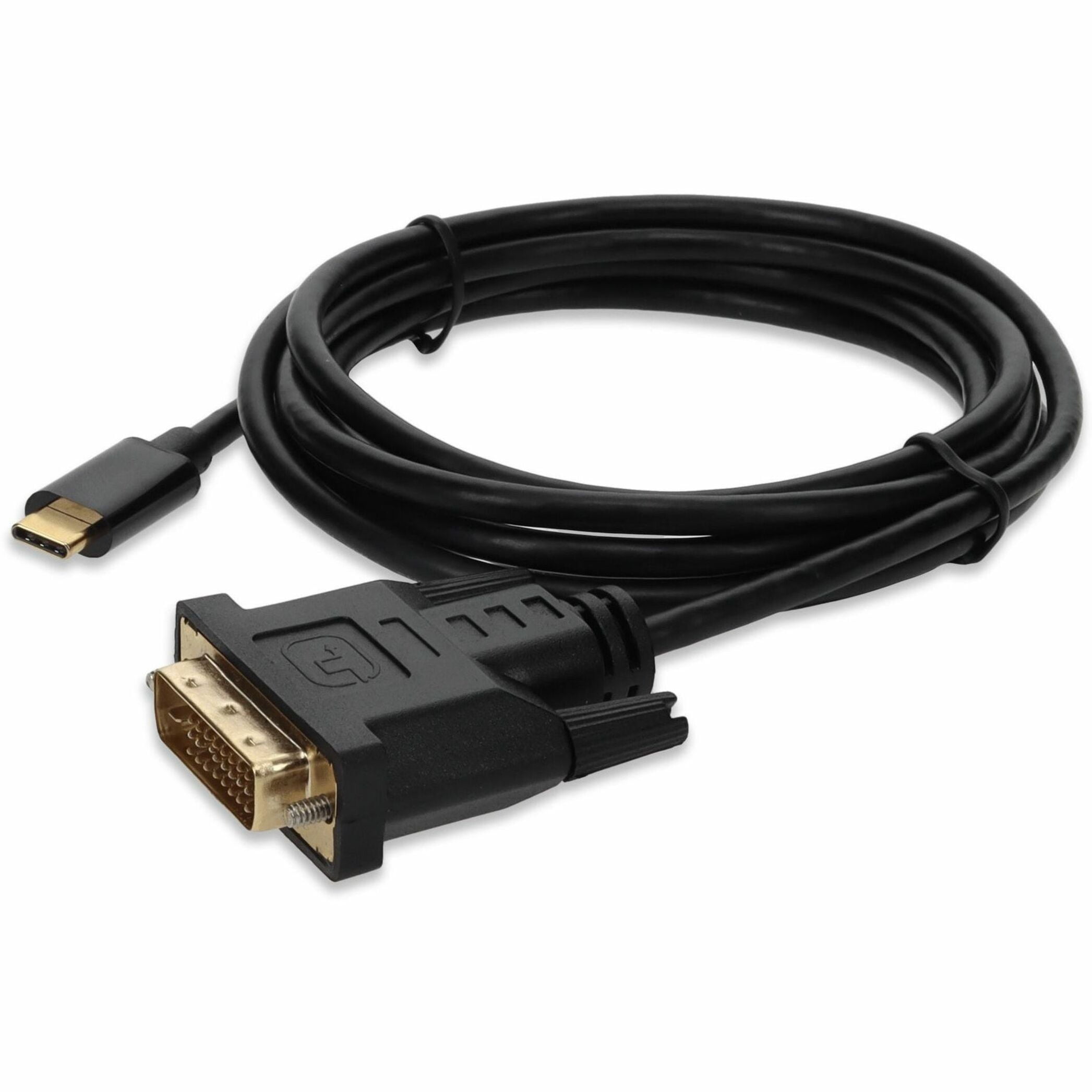 Add-On USBC2DVIDMM6F-AO 6 ft. USB to DVI-D Male to Male Black Adapter ...