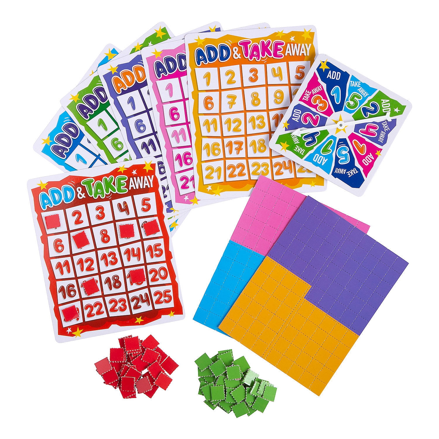 Add & Take Away Board Game, Educational, Party Supplies, 304 Pieces ...